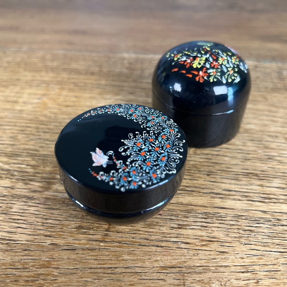 Other | Decorative Black Lacquered Mini Boxes | Poshmark